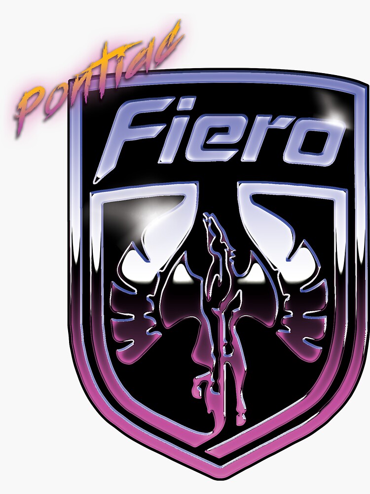"Pontiac Fiero Retro Chrome Logo (Vaporwave)" Sticker for Sale by ...