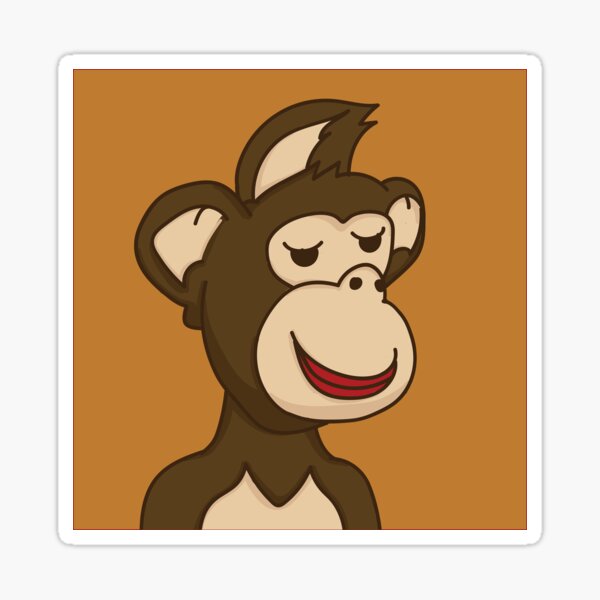 "Lost monkey" Sticker for Sale by ryderstshirthub | Redbubble