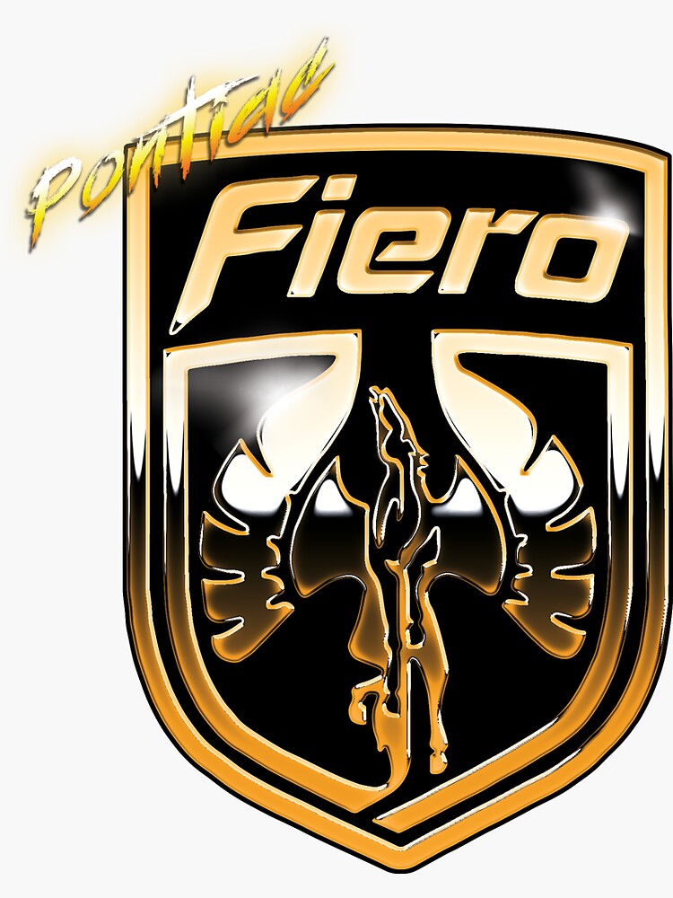 "Pontiac Fiero Retro Chrome Logo (Gold)" Sticker for Sale by Kaynines ...