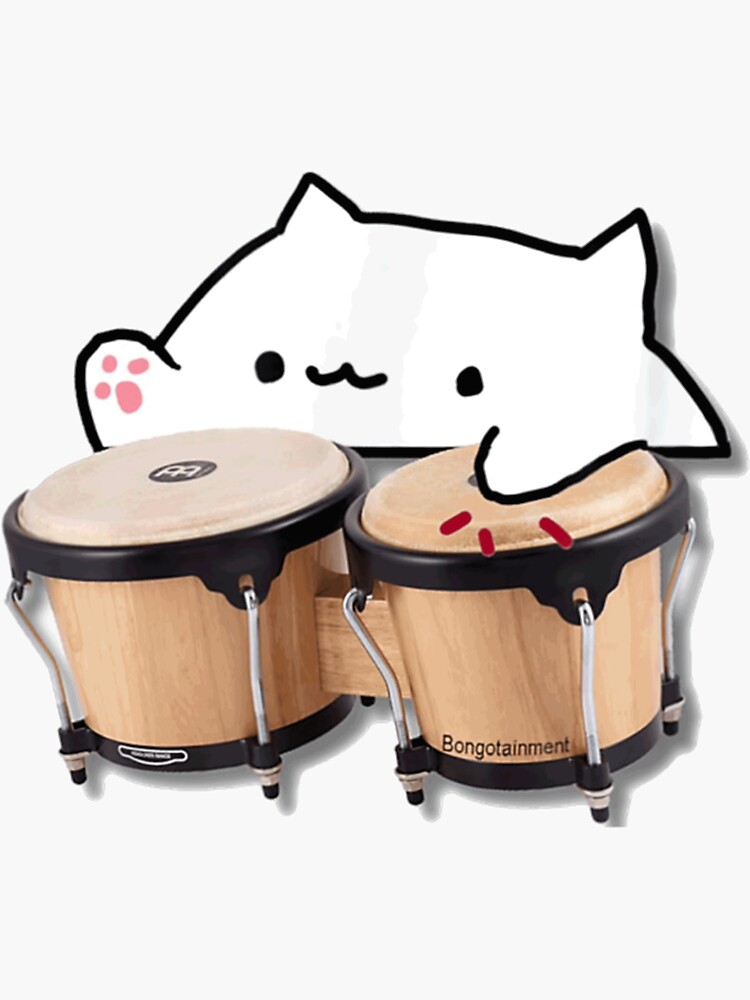 "Funny Bongo cat" Sticker for Sale by grashaloewe | Redbubble