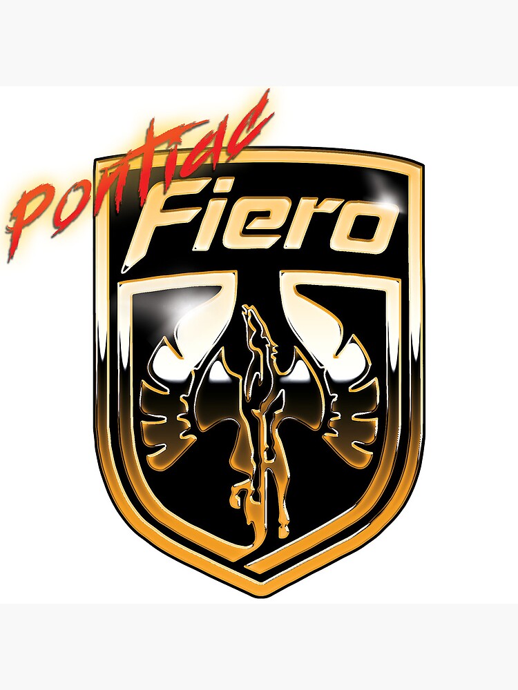 "Pontiac Fiero Retro Chrome Logo " Photographic Print for Sale by ...