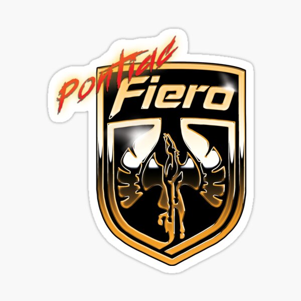 "Pontiac Fiero Retro Chrome Logo " Sticker for Sale by Kaynines | Redbubble