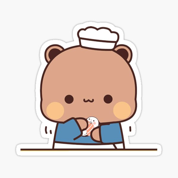 "Chef Dudu Is Making Sushi" Sticker for Sale by gingersweet | Redbubble