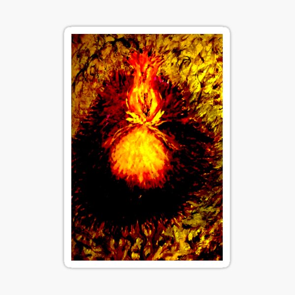 "Psychedelic Bonfire" Sticker for Sale by SoulArtSara | Redbubble