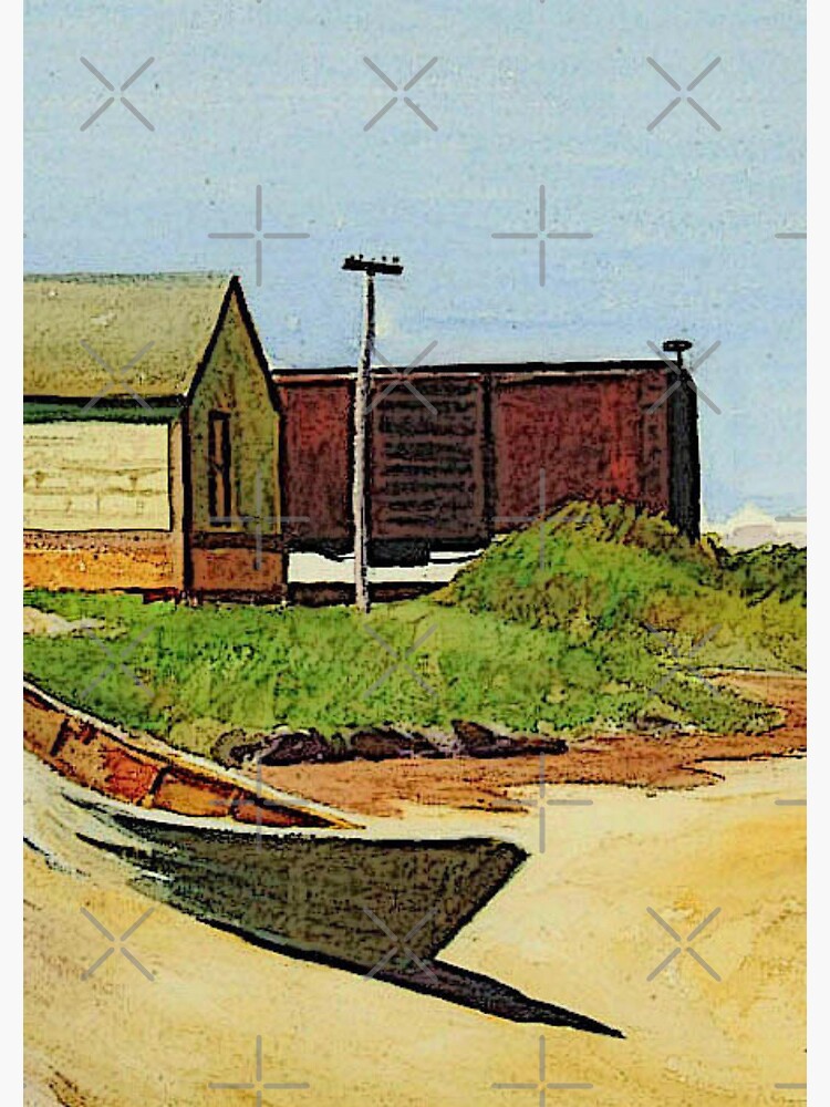 "The boat beside beach art by Edward hopper famous poster " Spiral ...