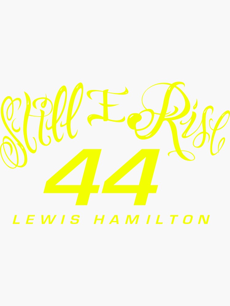 "Lewis Hamilton 44" Sticker for Sale by DesignCaption | Redbubble