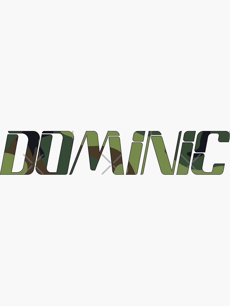 "DOMINIC Name III - My name is DOMINIC - typography name - Camo Vibe ...