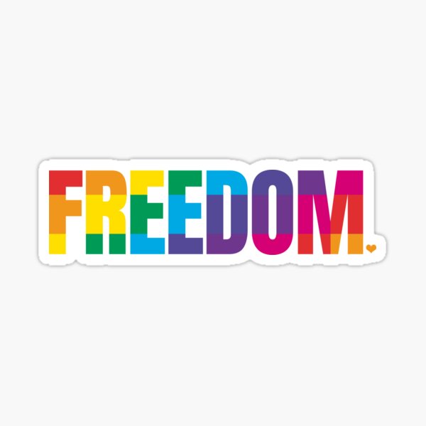 "Freedom - rainbow flag" Sticker for Sale by Ameisin | Redbubble