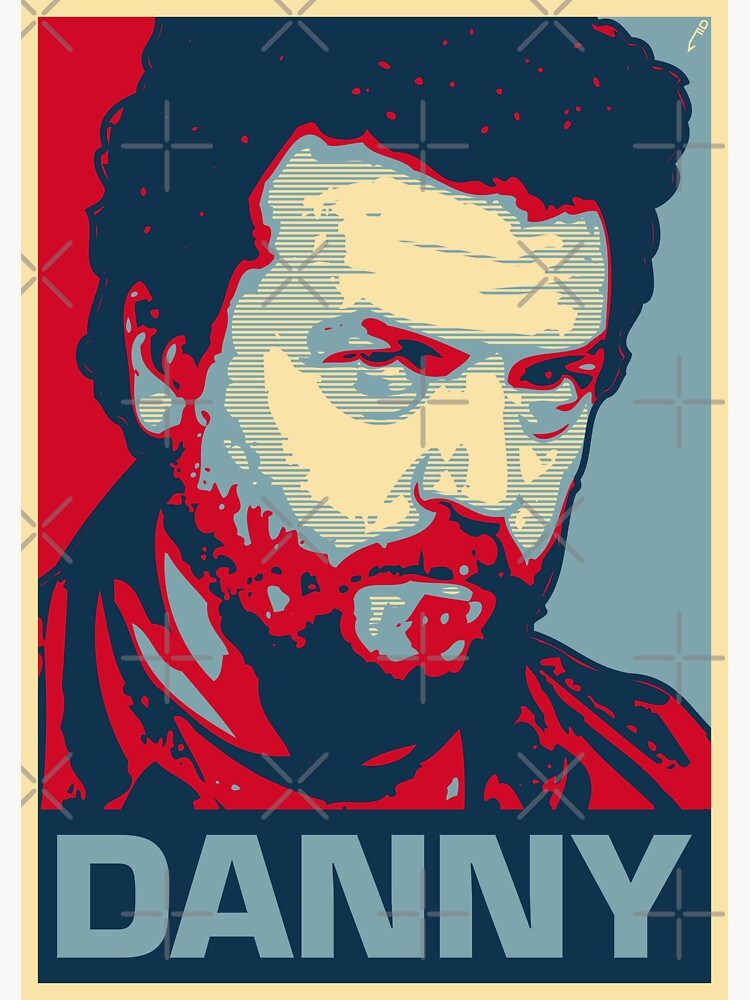 "Danny" Sticker for Sale by DAFTFISH | Redbubble