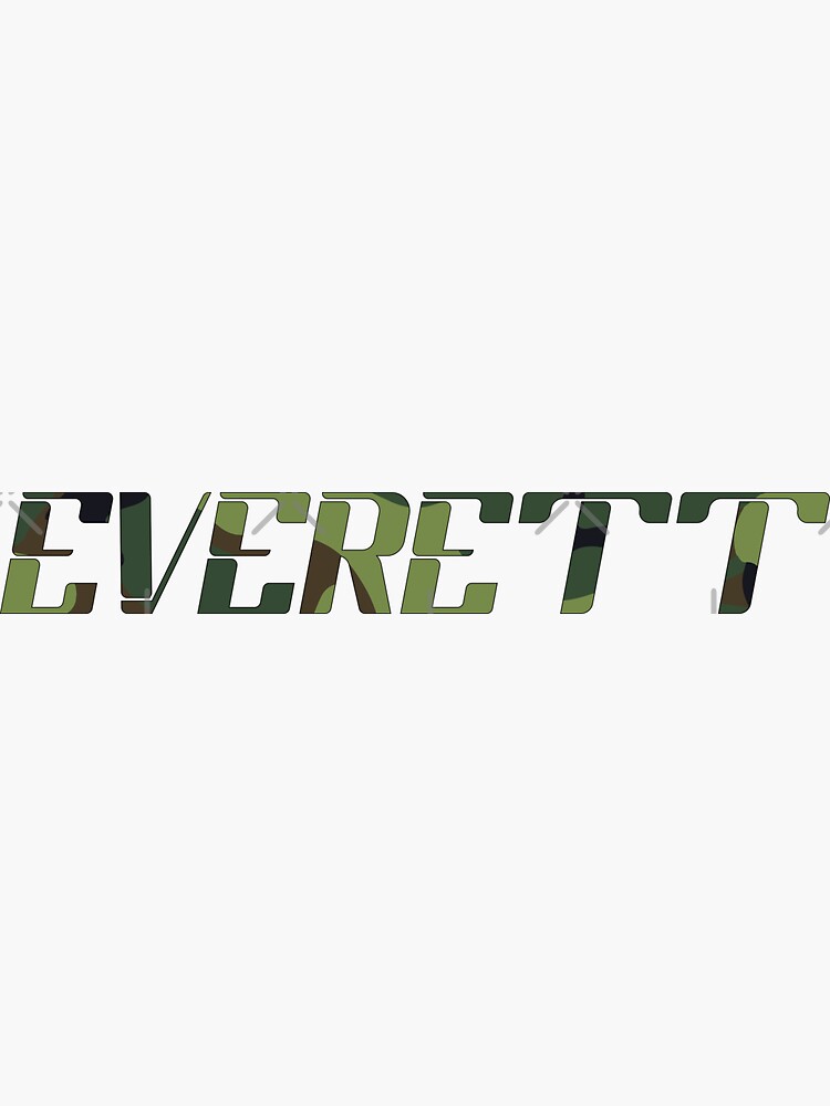"EVERETT Name III - My name is EVERETT - typography name - Camo Vibe ...