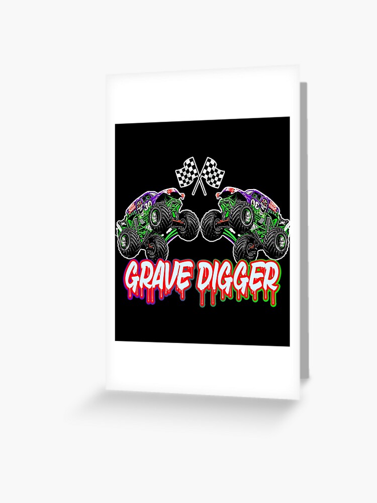 "Monster Jam Grave Digger Monster Truck Fanart Gift Ideas Racin Flag ...