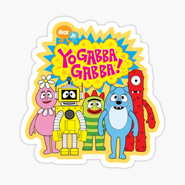 "yo gabba gabba characters" Sticker for Sale by Pardis-x | Redbubble