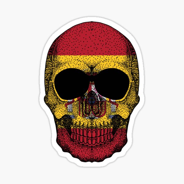 "Skull Spain Flag" Sticker for Sale by pretty4u | Redbubble