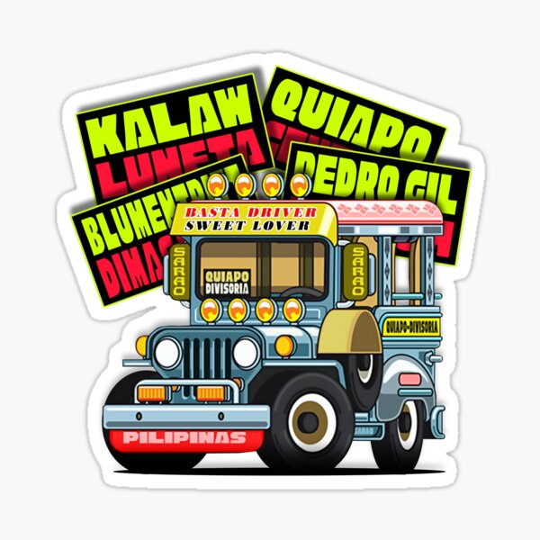 "Philippines Jeepney" Sticker for Sale by fly-and-dope | Redbubble