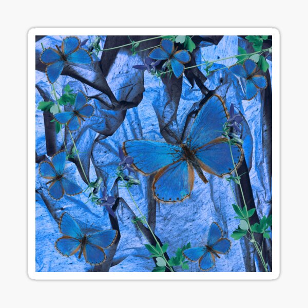 "Blue Butterfly" Sticker for Sale by artigrow | Redbubble