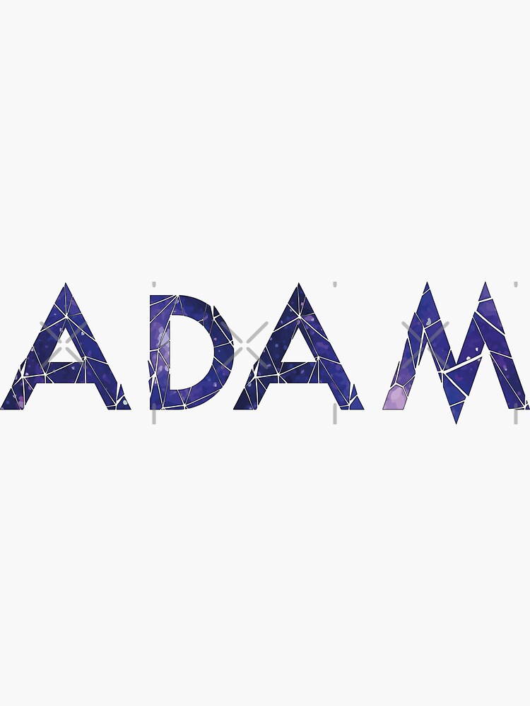 "ADAM Name I - My name is ADAM - typography name - Galaxy Vibe" Sticker ...