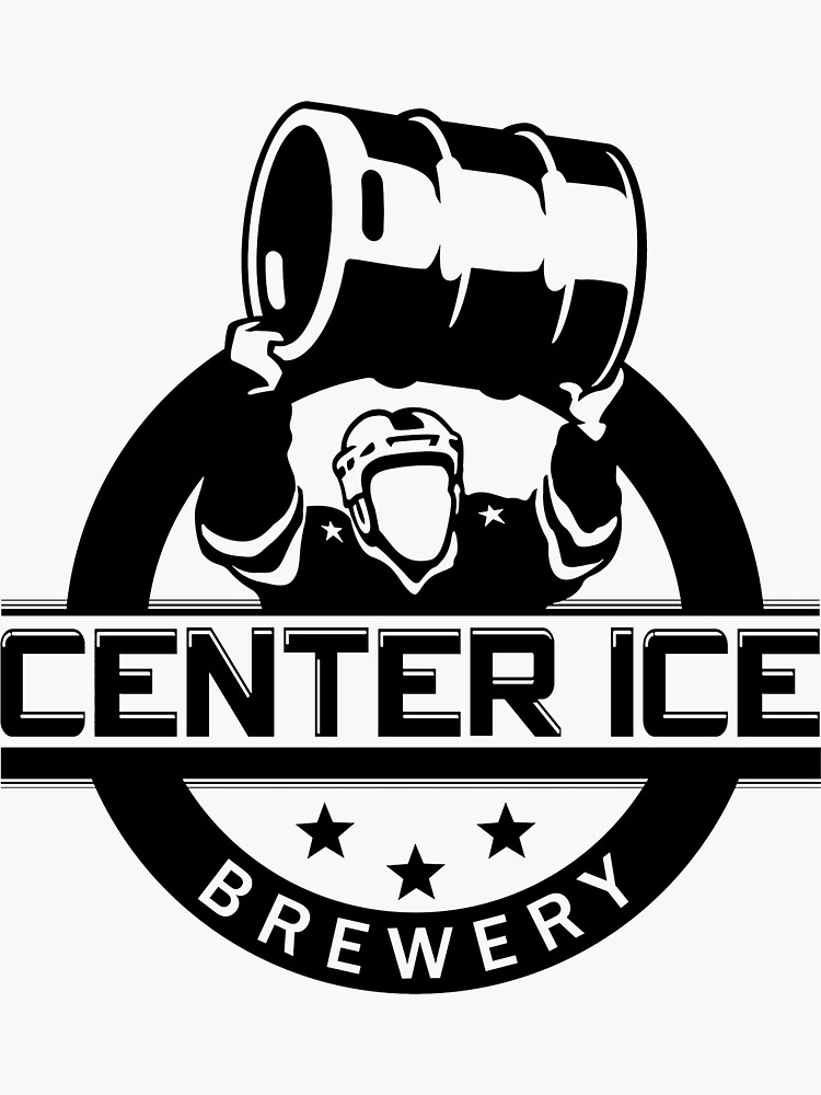 "Center Ice Brewery" Sticker for Sale by ConstantinoTees | Redbubble