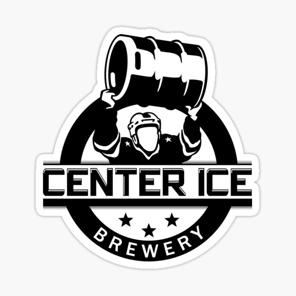 "Center Ice Brewery" Sticker for Sale by ConstantinoTees | Redbubble