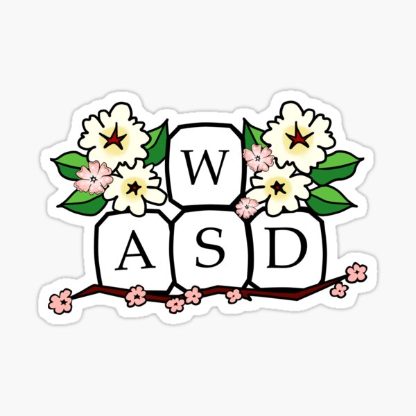 "WASD PC Gamer Girl" Sticker for Sale by minniedreamer | Redbubble