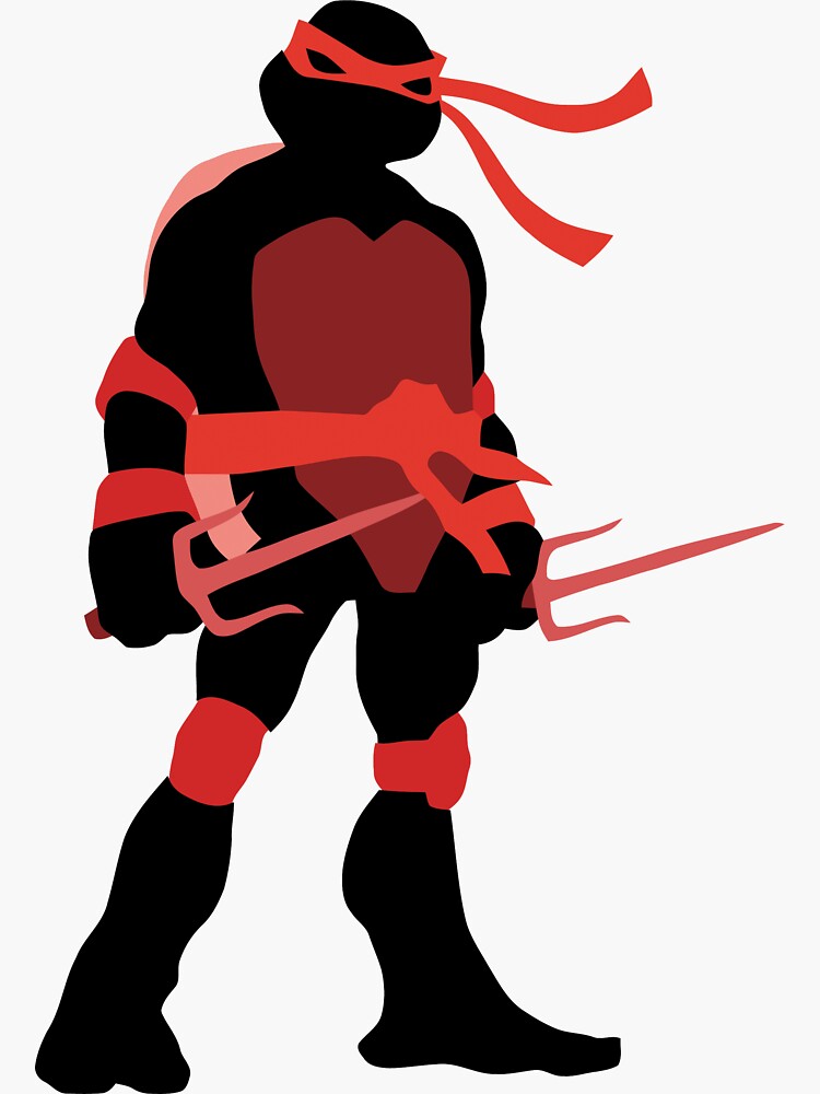 "TMNT SILHOUETTES - Classic Raphael" Sticker for Sale by miztak | Redbubble