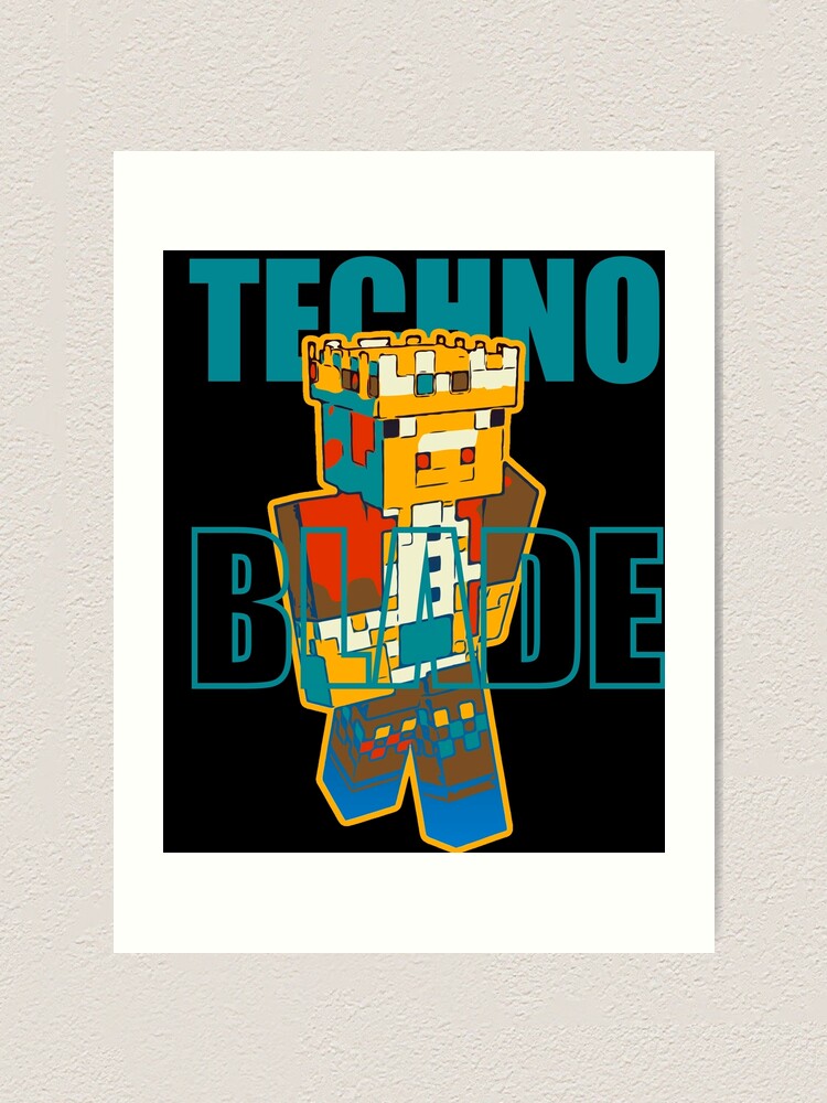 "technoblade tribute v2" Art Print for Sale by mwebba2005 | Redbubble