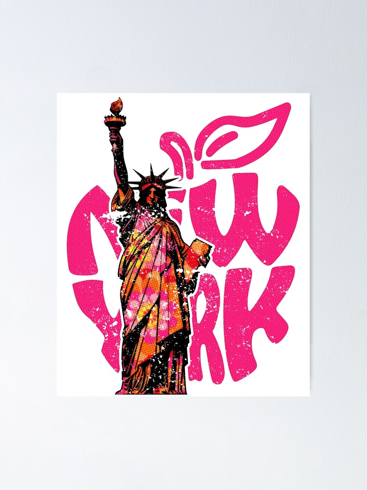 "Statue of Liberty Hippy God Bless The USA July 4th " Poster for Sale ...