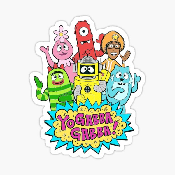 "yo gabba gabba characters" Sticker for Sale by Pardis-x | Redbubble