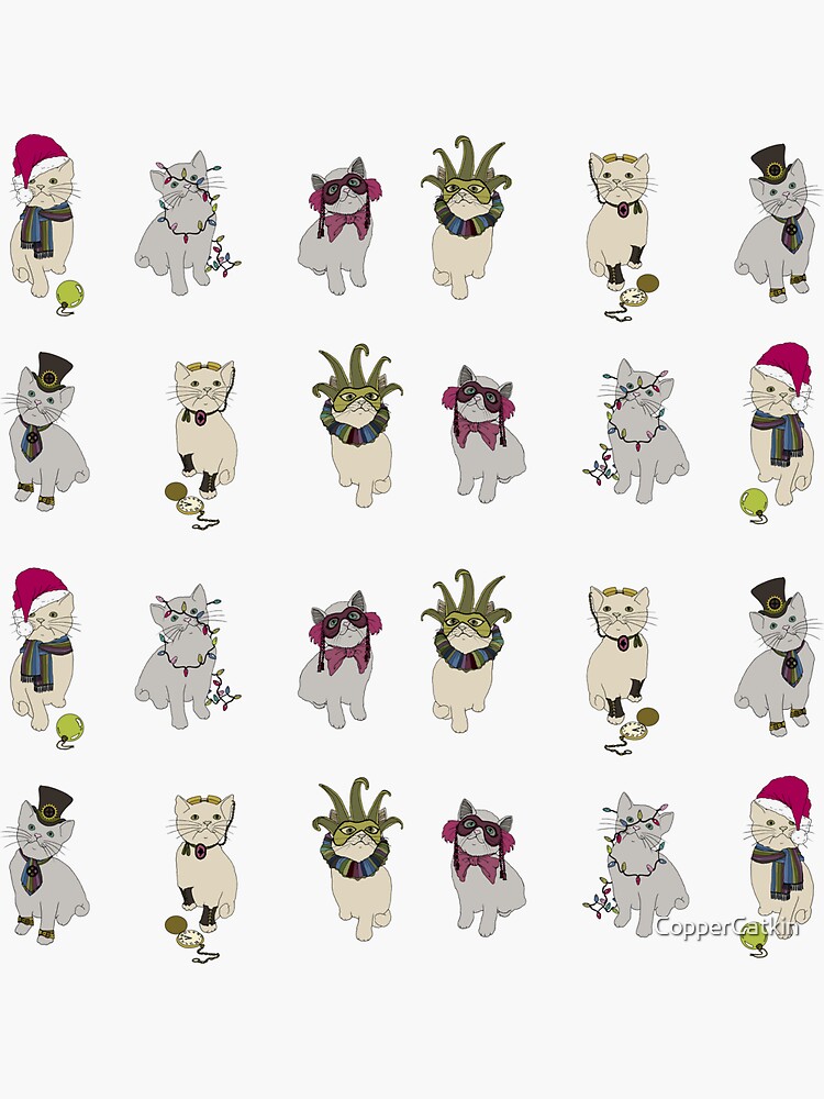 "Petone Winter Markets - Poster Kitties" Sticker by CopperCatkin ...