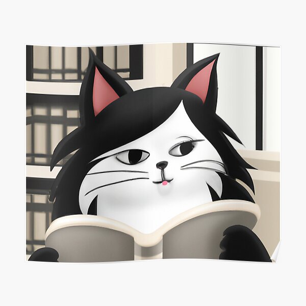 "Intellectual Cat no. 3" Poster for Sale by Artistinrome | Redbubble