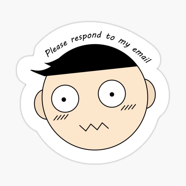 "Social Anxiety Stickers 1 - Email" Sticker for Sale by LingxiangWu ...