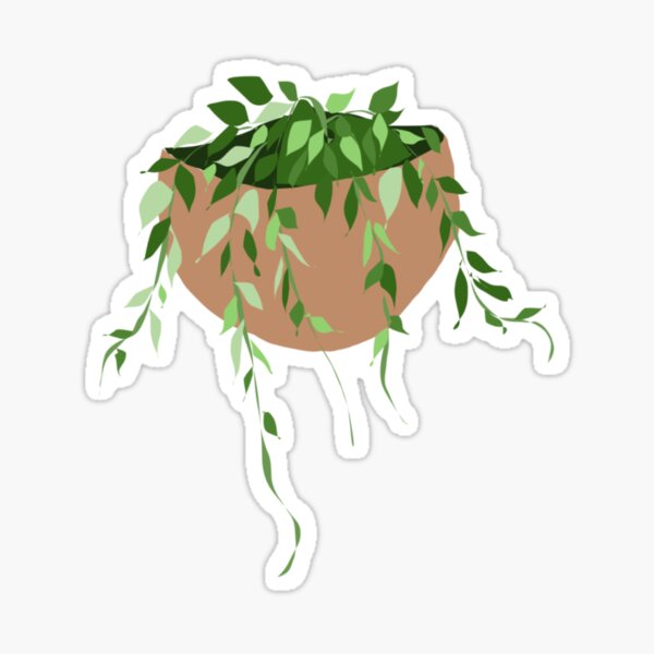 "Plant With Green Leaves and Vines " Sticker for Sale by WBArtwork ...