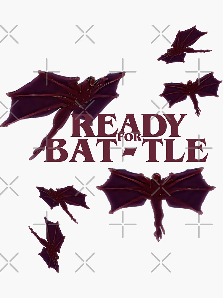"Ready for Bat-tle Eddie Munson Demobats" Sticker for Sale by ...