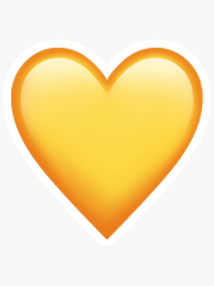 "Yellow heart" Sticker for Sale by Alexthghost | Redbubble