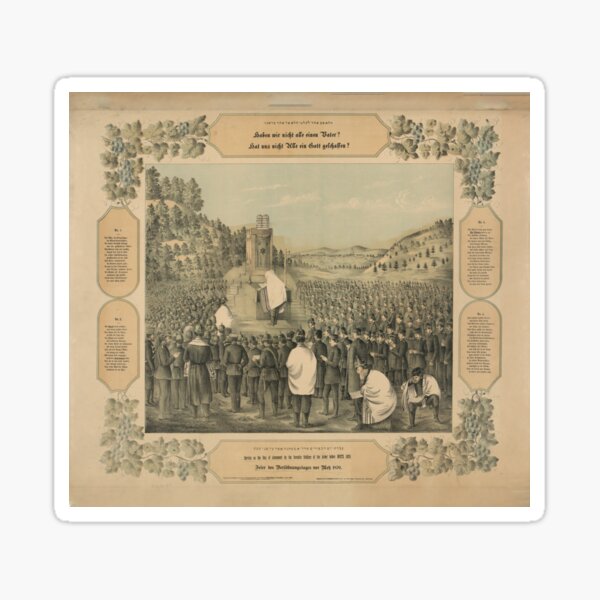 "Day of Atonement by the Israelite Soldiers Before Metz (1870)" Sticker ...