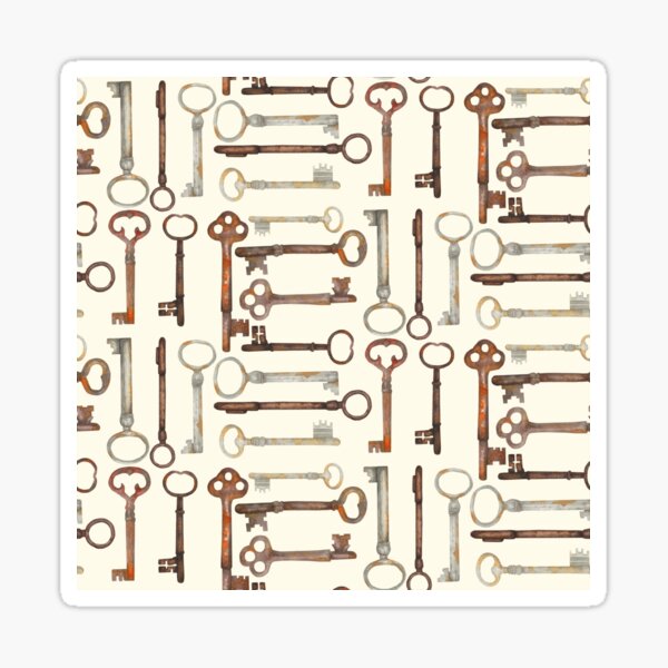 " Rusty Old Victorian Keys" Sticker for Sale by RosalieReeves | Redbubble