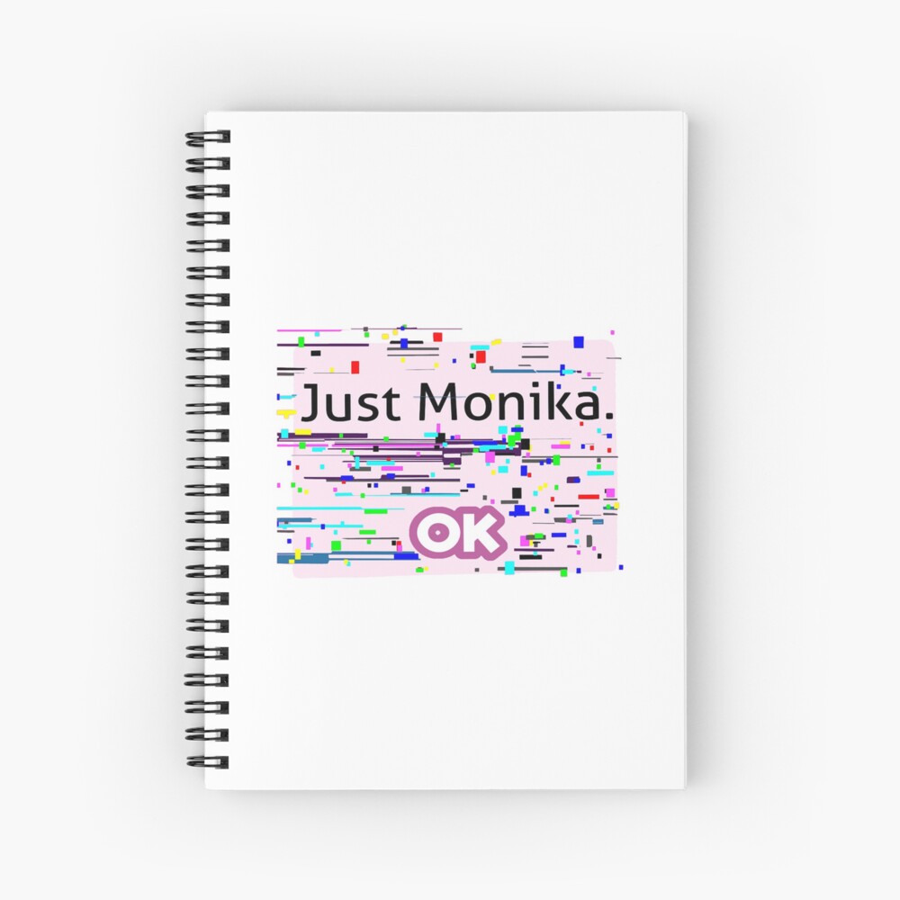 "just monika best team ddlc cartoon cute" Spiral Notebook for Sale by ...