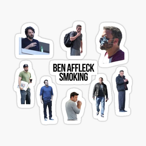 "Ben Affleck Smoking - Funny Meme Collage" Sticker for Sale by ...