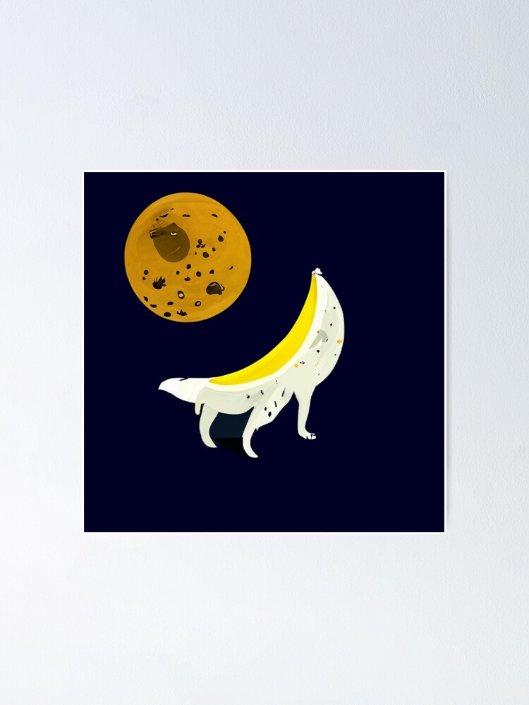 "Wolf banana" Poster for Sale by selfreference2 | Redbubble