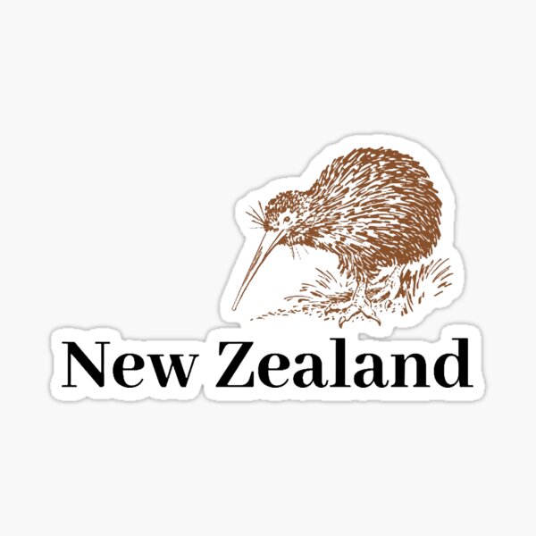 "New Zealand - Kiwi" Sticker for Sale by NadjasClothing | Redbubble