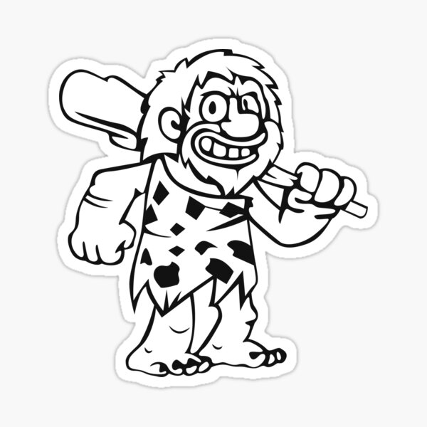 "Caveman " Sticker for Sale by Designloft | Redbubble