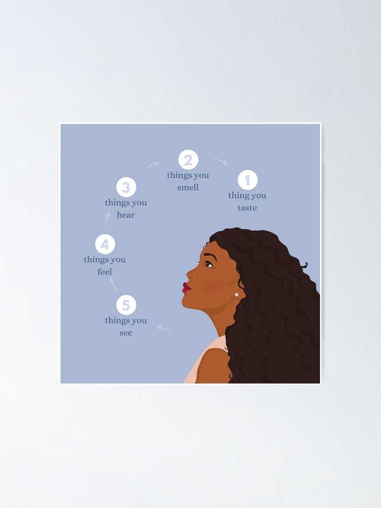 "Five Senses Grounding, Mindfulness Series" Poster for Sale by Mjm36 | Redbubble