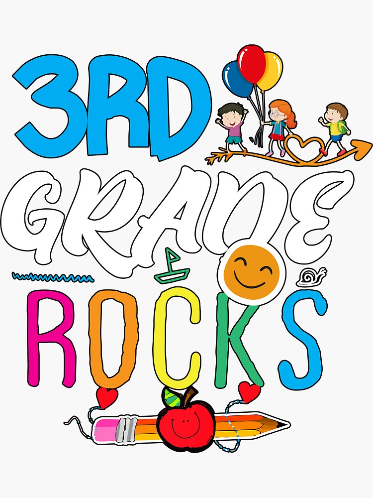 "Funny Third Grade Rocks Design, For 3rd Grade Pencil Teacher, Back to ...