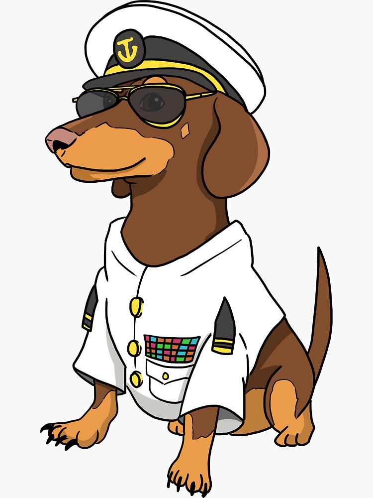 "Captain Longfellow" Sticker for Sale by DOGLifestyle | Redbubble