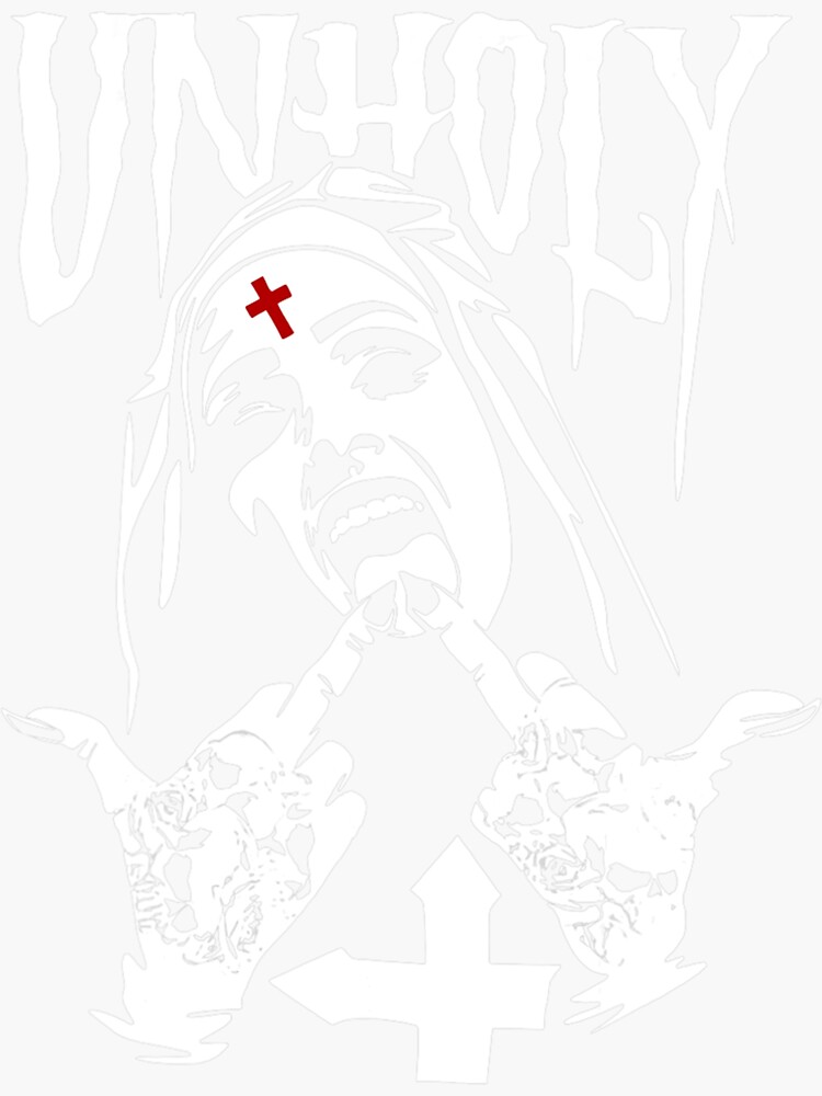 "Satanic nun tattoos unholy" Sticker for Sale by shadowyupper311 ...