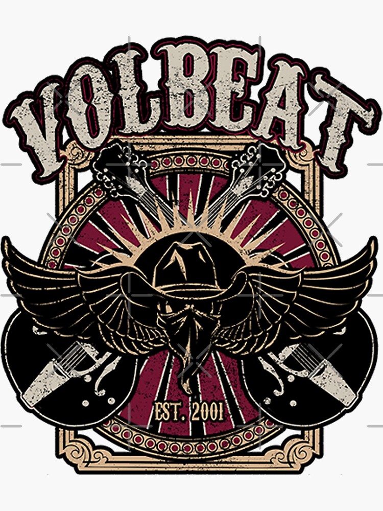 "volbeat band art" Sticker for Sale by ochidlem | Redbubble