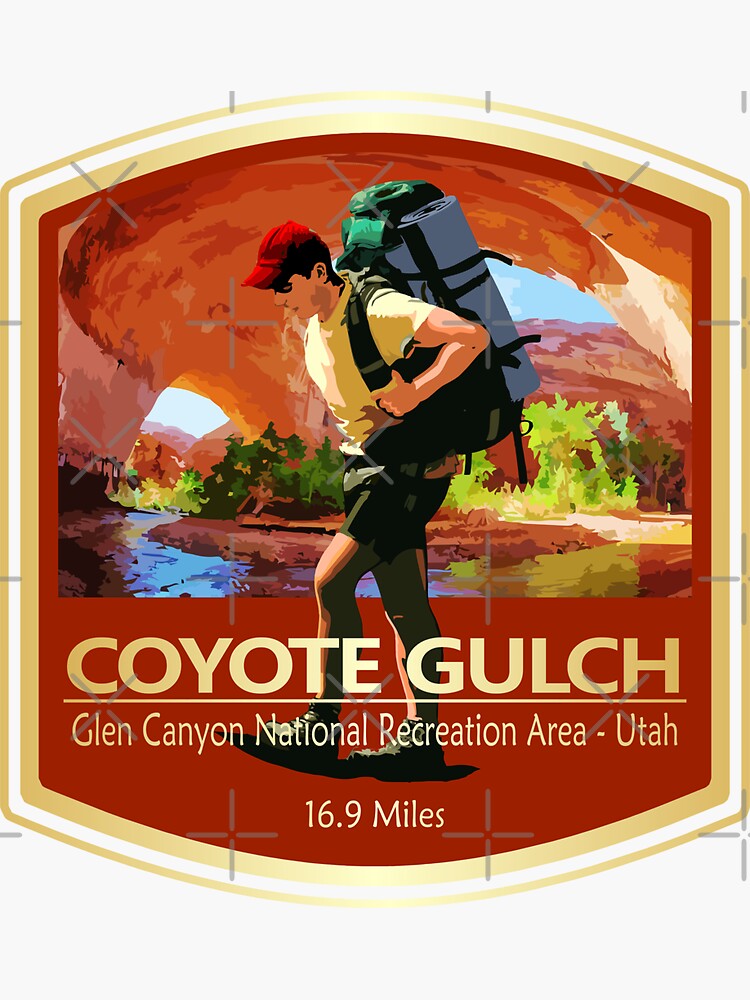 "Coyote Gulch (PF)" Sticker for Sale by curranmorgan | Redbubble