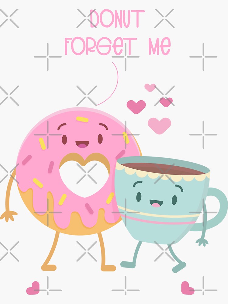 "Donut Forget Me Pun, Donut pun quotes, funny kawaii Food vegan gift ...