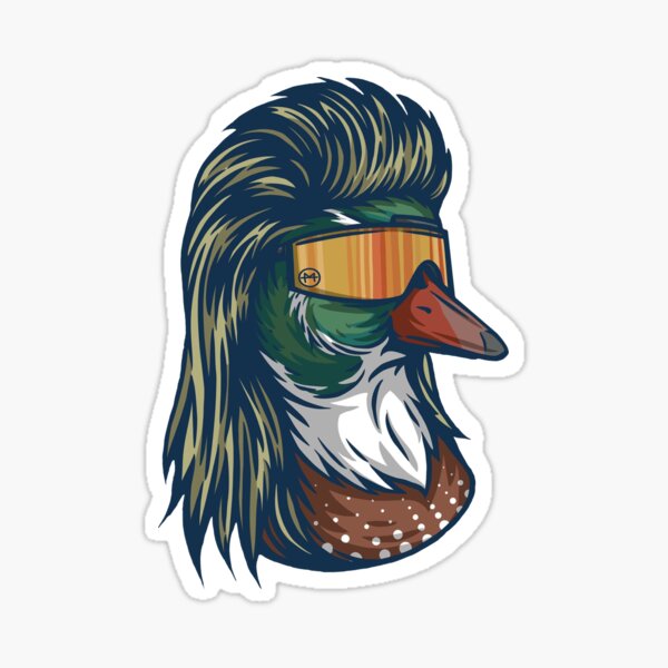 "Country duck with mulllet" Sticker for Sale by lliv-stickers | Redbubble