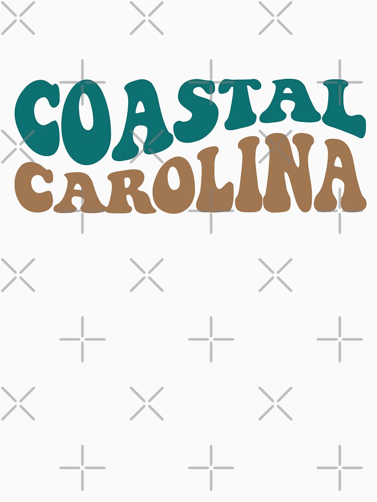 "coastal carolina - groovy warped font" T-shirt for Sale by ...