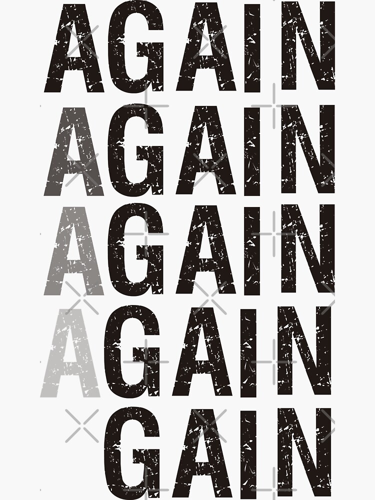 "Gain-Again | Influencial Quotes" Sticker for Sale by CadDesignerr ...